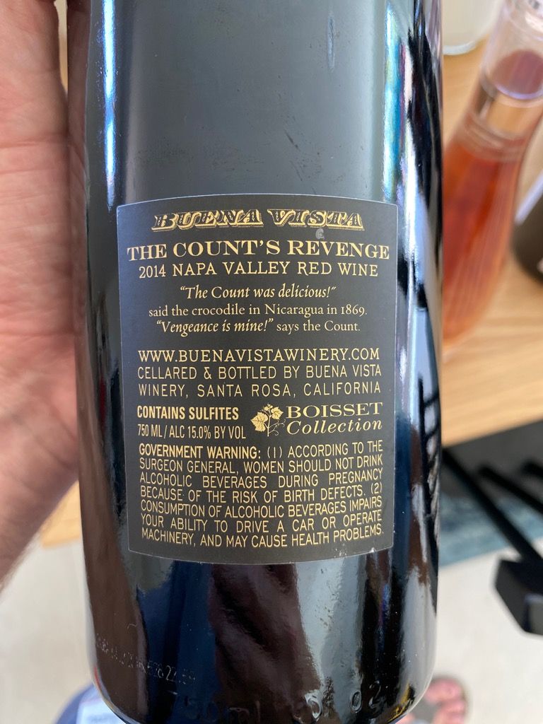 2014 Buena Vista The Count's Revenge, USA, California, Napa Valley ...
