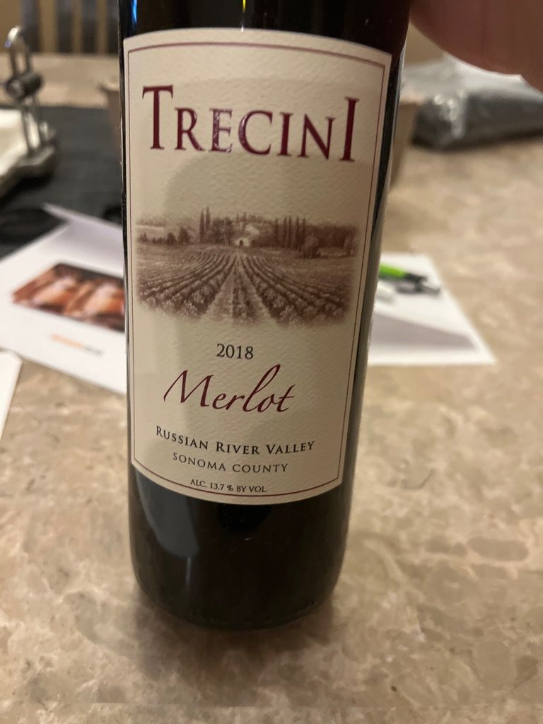 2019 Trecini Cellars Merlot, USA, California, Sonoma County, Russian ...