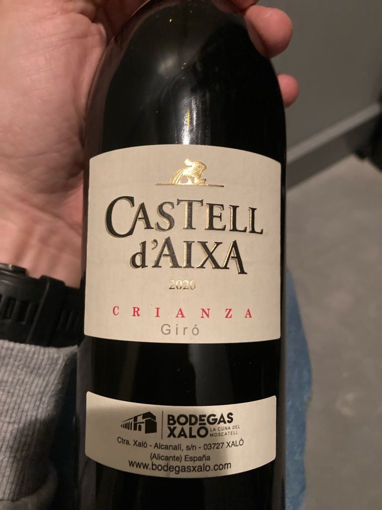 2020 Bodegas Xaló Castell d'Aixa Crianza, Spain, Valencia, Alicante ...