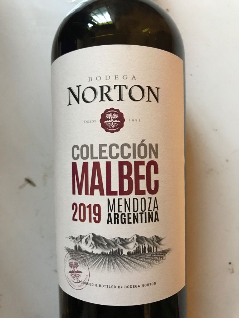 2019 Bodega Norton Malbec Colección Varietales, Argentina, Mendoza - CellarTracker
