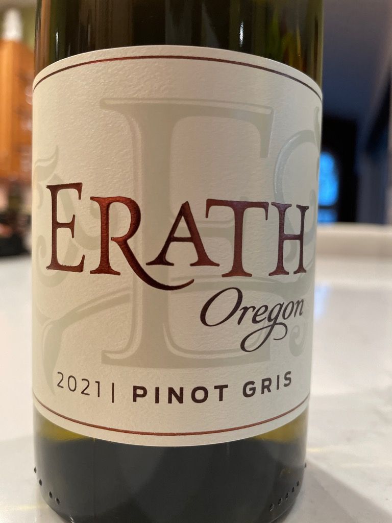 2021 Erath Pinot Gris, USA, Oregon - CellarTracker