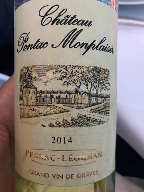 2014 Château Pontac Monplaisir Blanc, France, Bordeaux, Graves, Pessac ...
