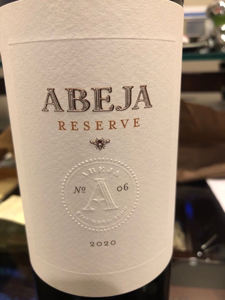 2020 Abeja Cabernet Sauvignon Reserve, USA, Washington, Columbia Valley ...