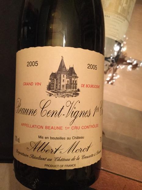 2005 Albert Morot Beaune 1er Cru Cent-Vignes, France, Burgundy, Côte de ...