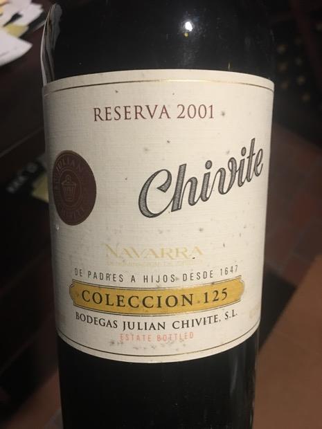 2001 Bodegas Julián Chivite Navarra Reserva Coleccion 125, Spain ...
