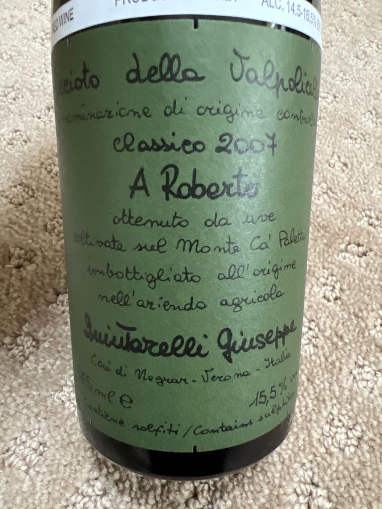 2007 Giuseppe Quintarelli Recioto della Valpolicella Classico "A ...
