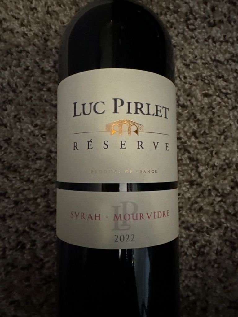 2022 Luc Pirlet Les Barriques, Syrah-Mourvèdre Reserve, France ...