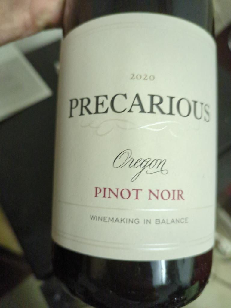 2020 Precarious Cellars Pinot Noir, USA, Oregon - CellarTracker