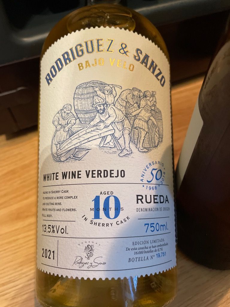 2022 Rodríguez Sanzo Rueda Bajo Velo aged 10 months in Sherry cask ...