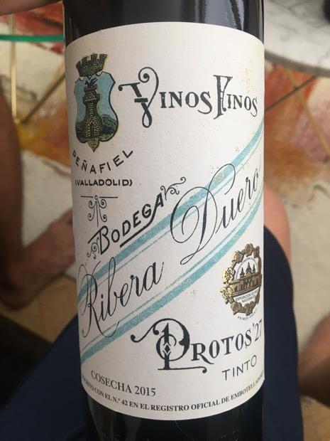 2015 Bodegas Protos Ribera del Duero Protos 27, Spain, Castilla y León ...