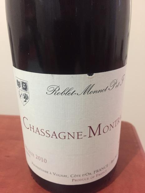 2010 Domaine Roblet-Monnot Chassagne-Montrachet Rouge, France, Burgundy ...