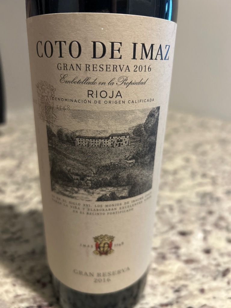 2019 Bodegas El Coto Rioja Coto De Imaz Rioja Gran Reserva Privada, Spain, La Rioja, Rioja ...