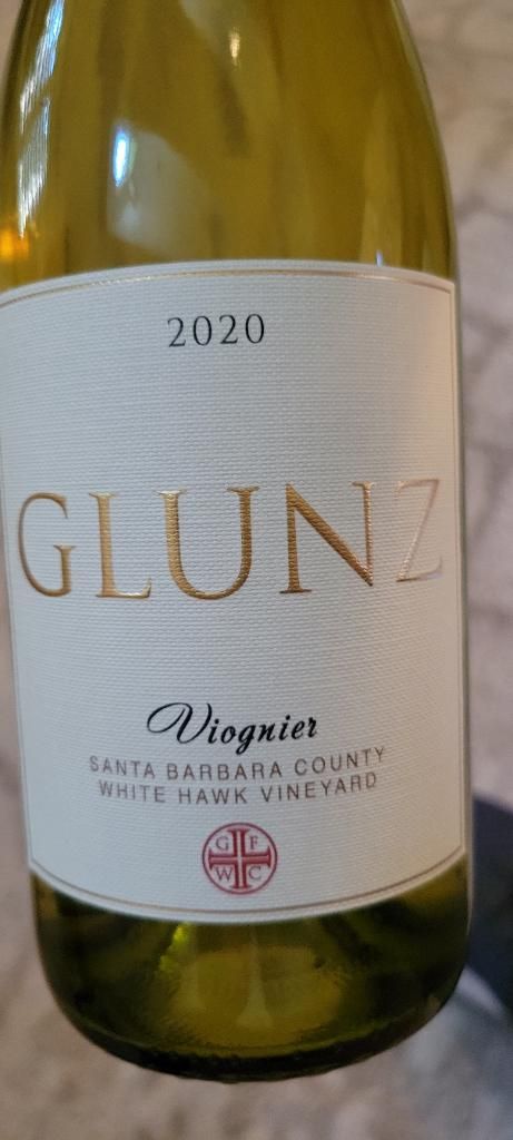 2020 Glunz Family Winery and Cellars Viognier White Hawk Vineyard, USA ...
