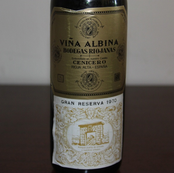 1970 Bodegas Riojanas Rioja Viña Albina Gran Reserva, Spain, La Rioja ...