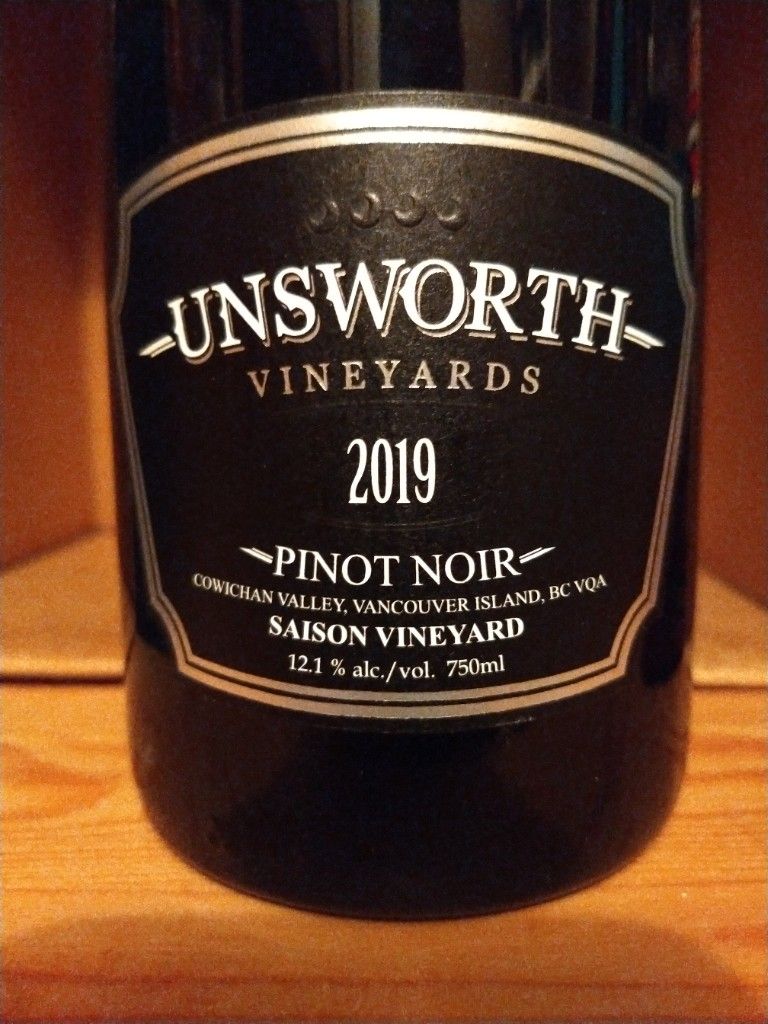 2021 Unsworth Vineyards Pinot Noir Saison Vineyard, Canada, British ...