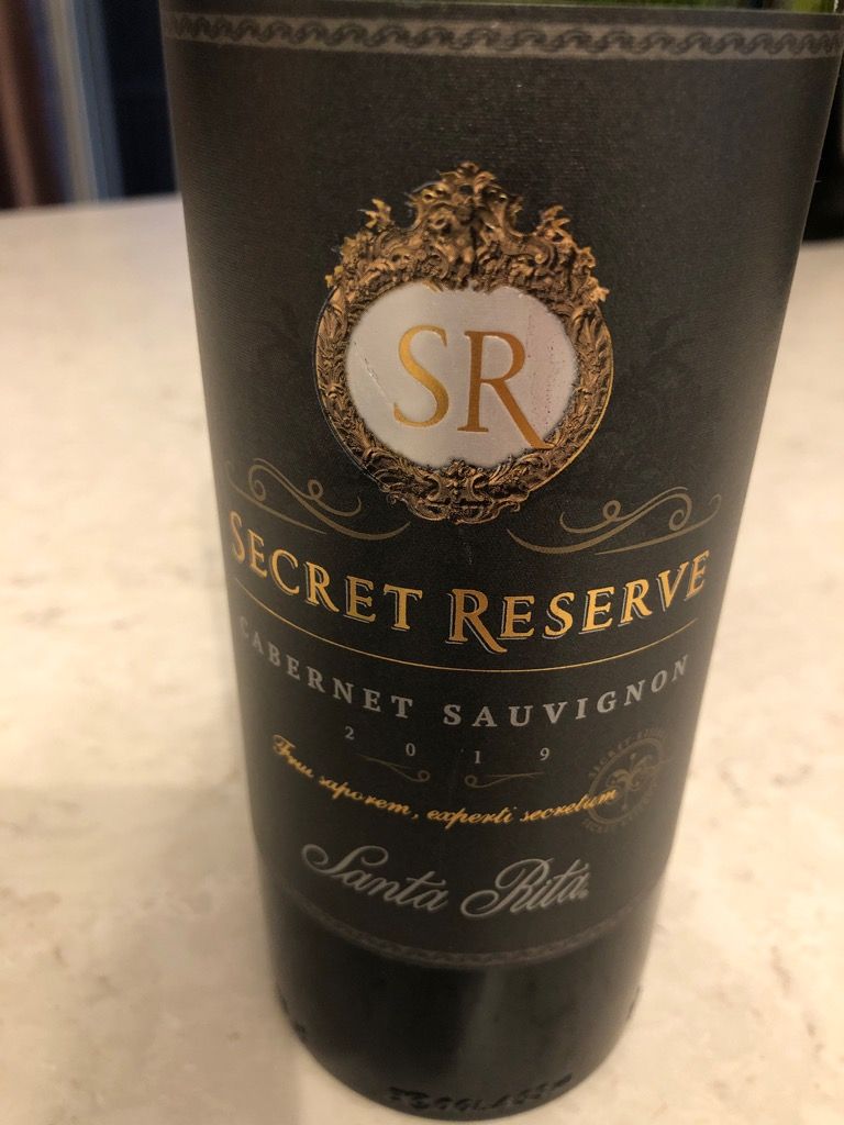 2019 Viña Santa Rita Cabernet Sauvignon Secret Reserve, Chile, Maipo ...