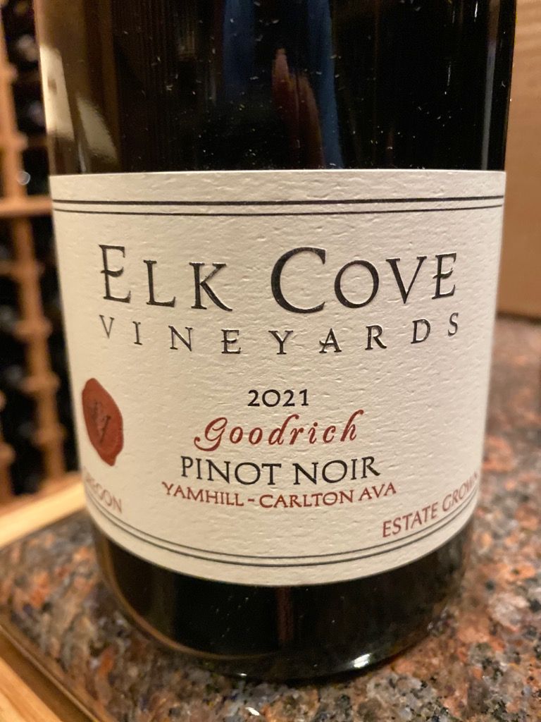 2021 Elk Cove Vineyards Pinot Noir Goodrich Vineyard, USA, Oregon ...