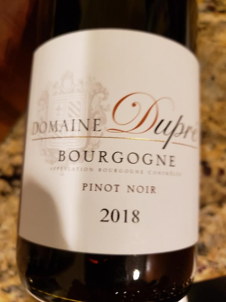 2020 Domaine Dupré Pinot Noir Bourgogne, France, Burgundy, Bourgogne ...