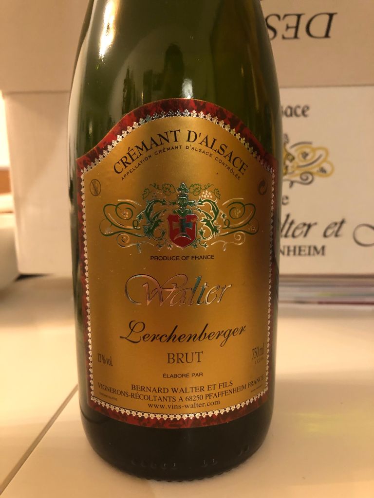 NV Bernard Walter et Fils Crémant d'Alsace Lerchenberger Brut, France ...