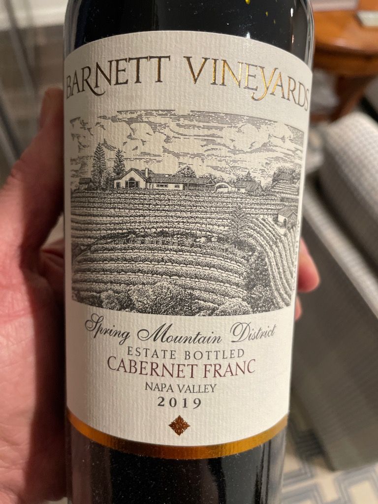 2019 Barnett Vineyards Cabernet Franc Spring Mountain District, USA ...