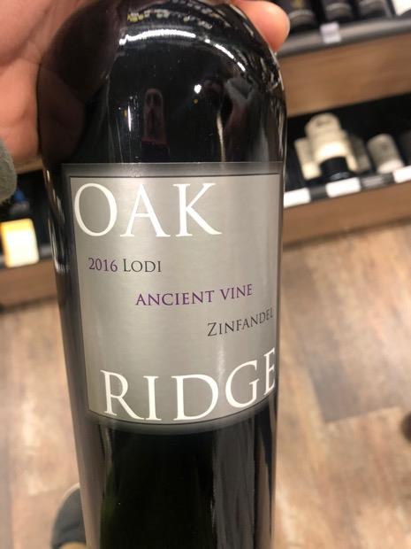 2016 Oak Ridge Winery Zinfandel Ancient Vine Reserve, USA, California ...