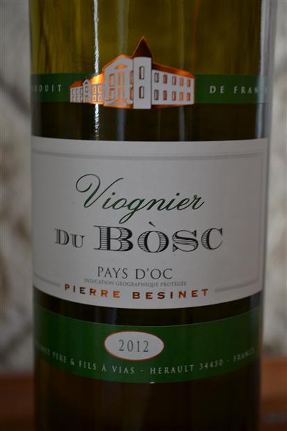 2011 Domaine du Bosc Viognier, France, Languedoc Roussillon, Languedoc ...