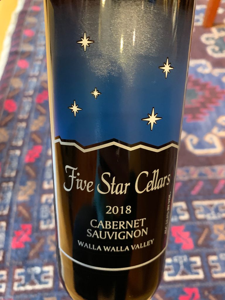2018 Five Star Cellars Cabernet Sauvignon, USA, Washington, Columbia ...