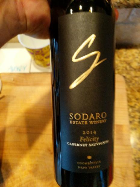 2014 Sodaro Estate Winery Cabernet Sauvignon Felicity, USA, California ...