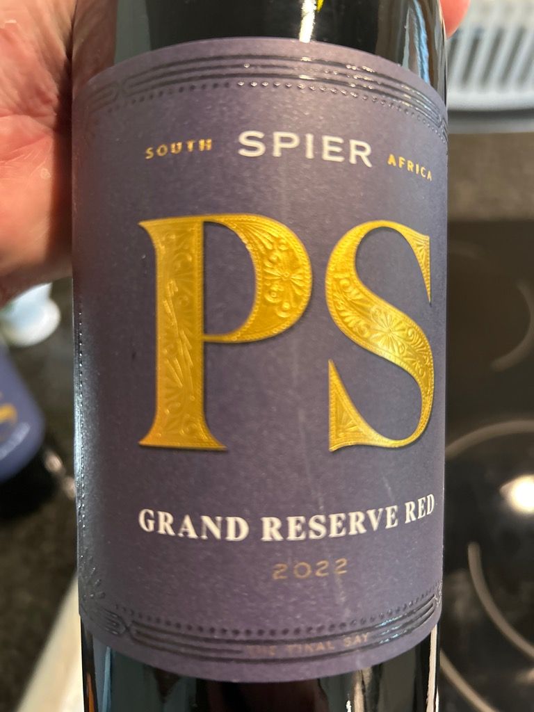 2022 Spier PS Grand Reserve Red, South Africa, Western Cape - CellarTracker