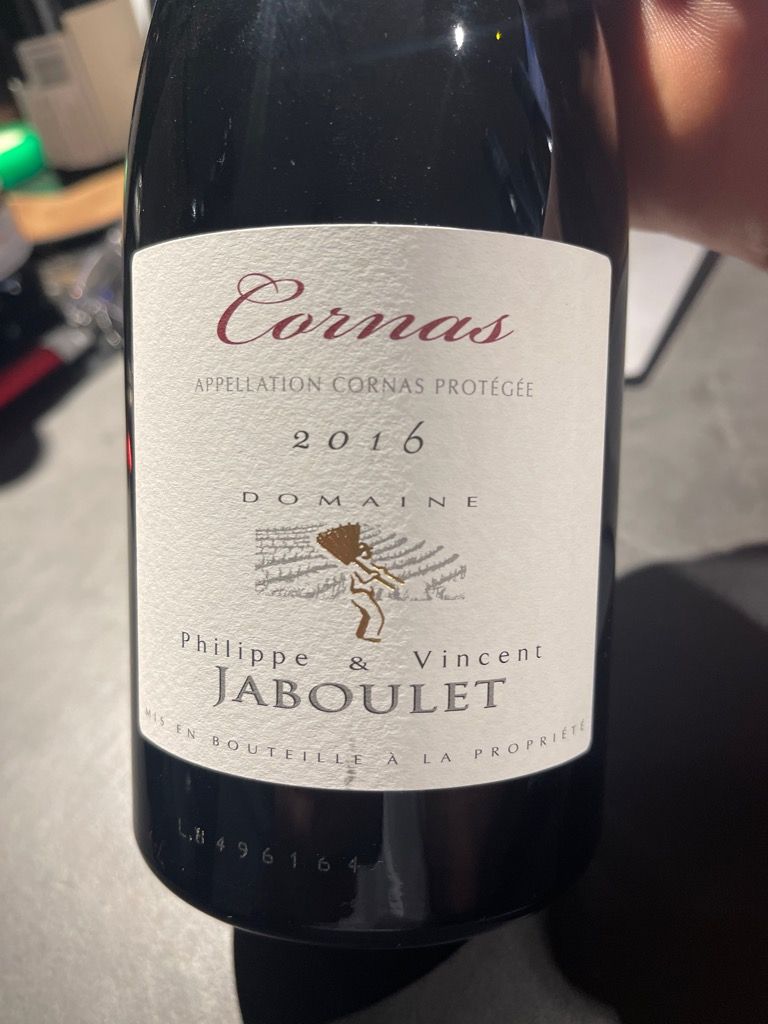 2016 Domaine Philippe & Vincent Jaboulet Cornas, France, Rhône ...