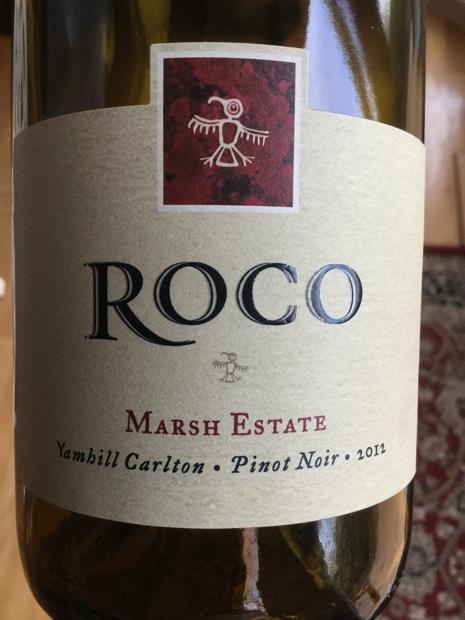 2012 Roco Pinot Noir Marsh Estate Vineyard, USA, Oregon, Willamette ...
