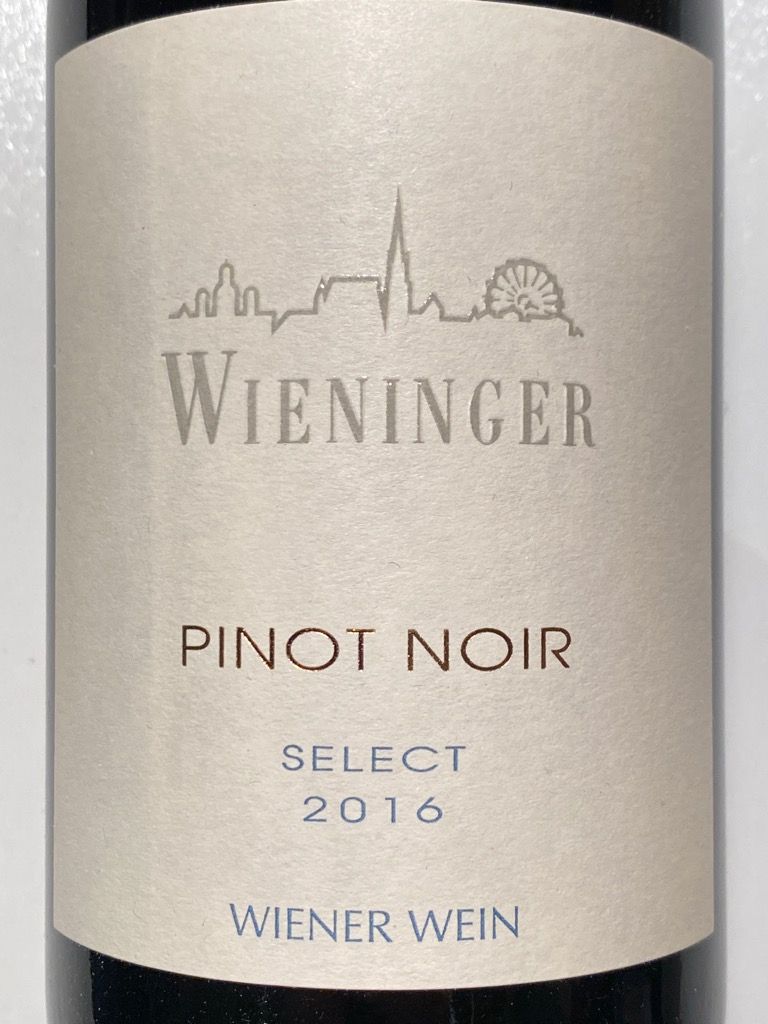 2016 Wieninger Pinot Noir Select, Austria, Wien - CellarTracker