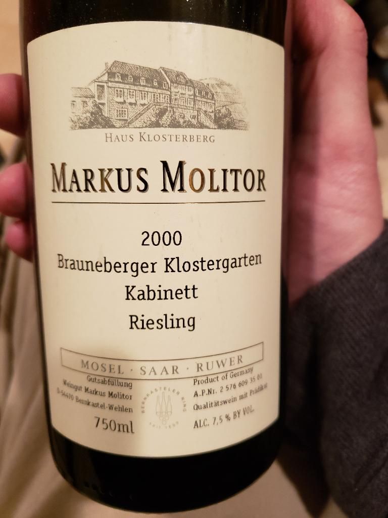 2006 Markus Molitor Brauneberger Klostergarten Riesling Kabinett ...