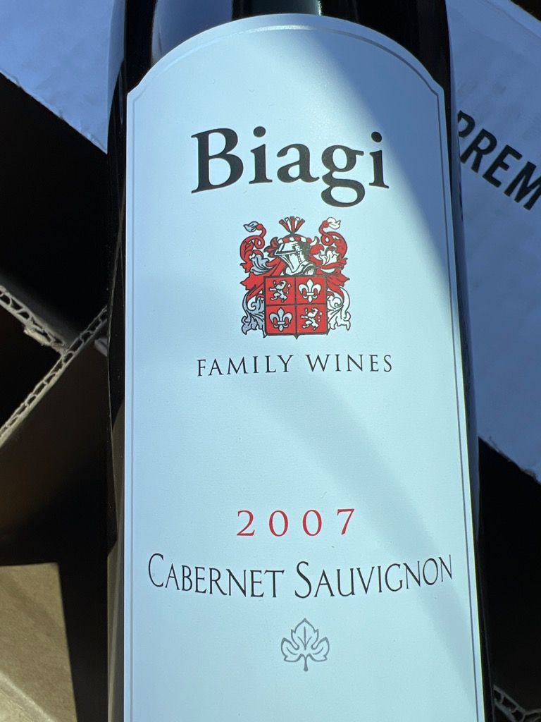 2007 Biagi Family Cabernet Sauvignon, USA, California, Napa Valley ...