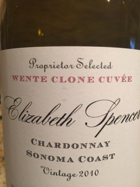 2012 Elizabeth Spencer Chardonnay Wente Clone Sonoma Coast, USA ...