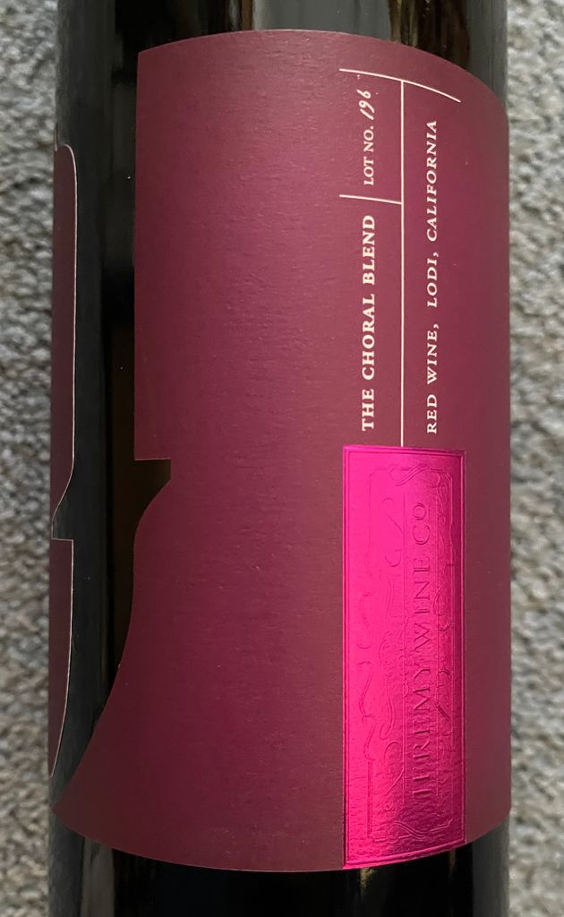 2021 Jeremy Wine Company The Choral Blend, USA, California, Central ...