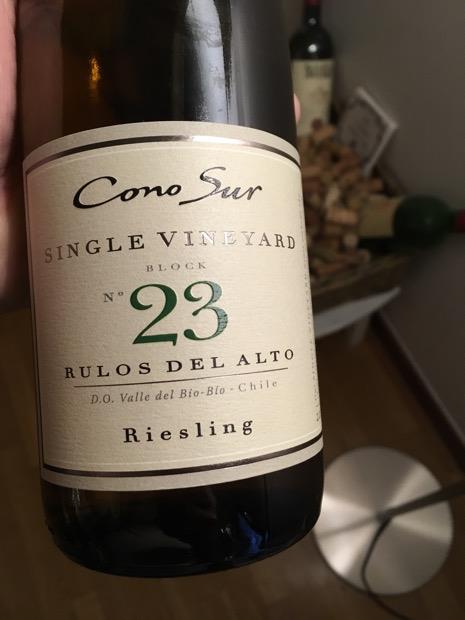 2017 Viña Cono Sur Riesling Single Vineyard Block 23 Rulos del Alto ...