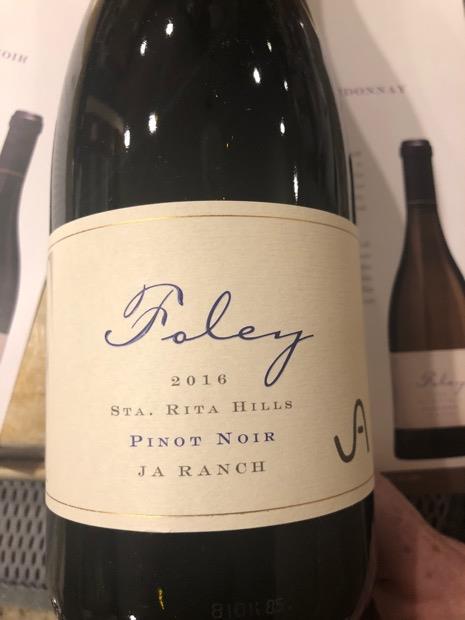2016 Foley Estates Pinot Noir JA Ranch, USA, California, Central Coast ...
