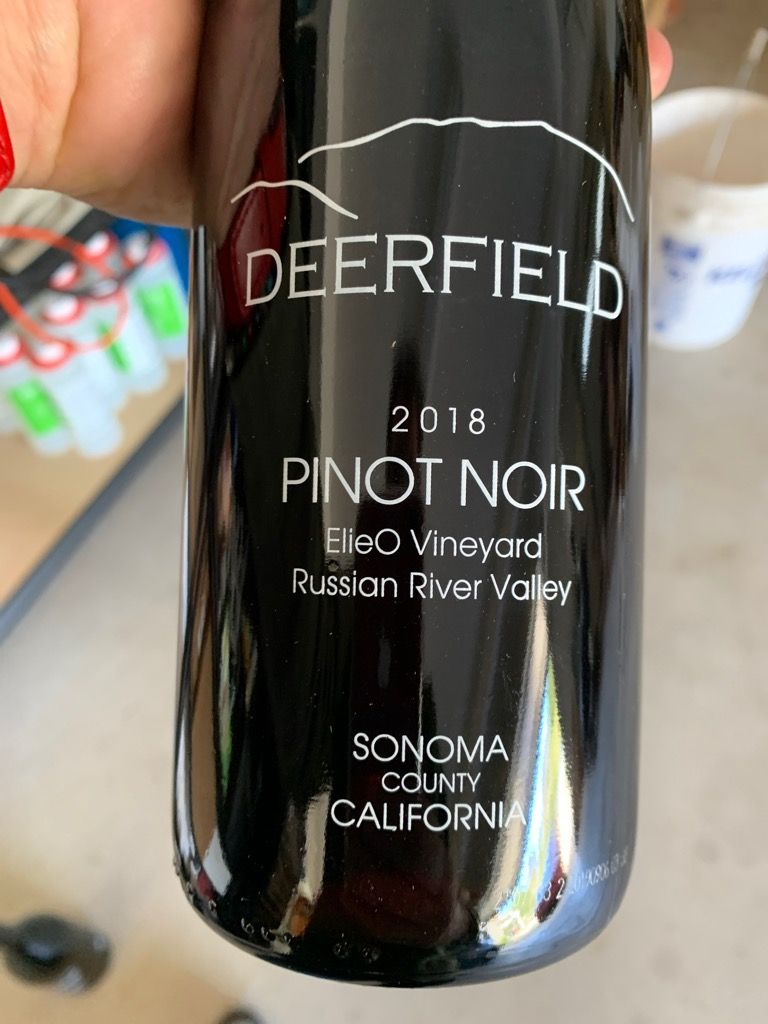 2018 Deerfield Ranch Winery Pinot Noir Elieo Vineyard, USA, California ...