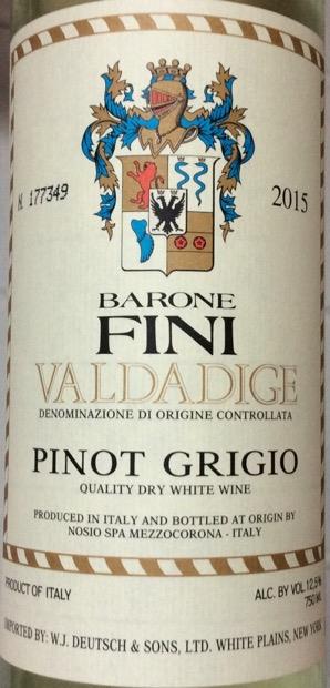 2015 Barone Fini Pinot Grigio, Italy, Trentino-Alto Adige, Trentino ...