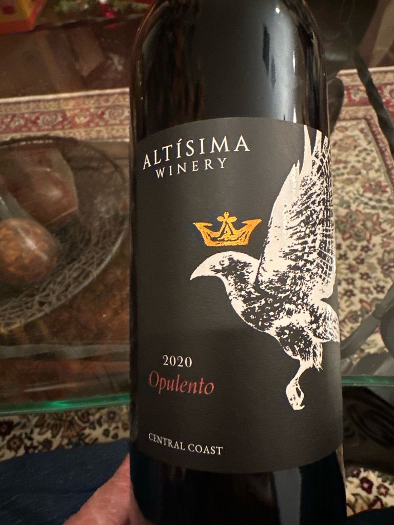 2020 Altisima Winery Opulento, USA, California - CellarTracker