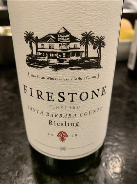 2019 Firestone Vineyard Riesling, USA, California, Central Coast, Santa ...