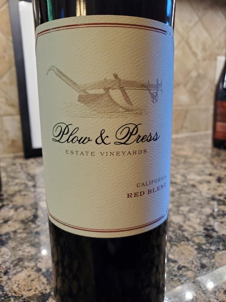 NV Plow & Press Wines Red Wine, USA, California, Central Coast ...
