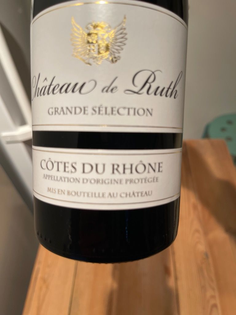 2019 Château de Ruth Côtes du Rhône Grande Sélection, France, Rhône ...