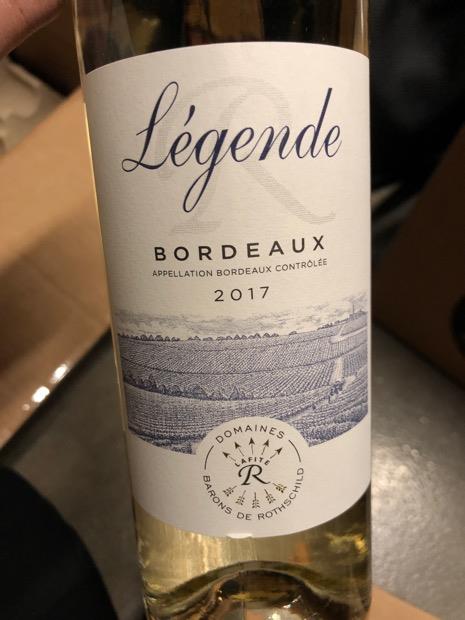 2017 Barons de Rothschild (Lafite) Bordeaux Legende Blanc, France ...