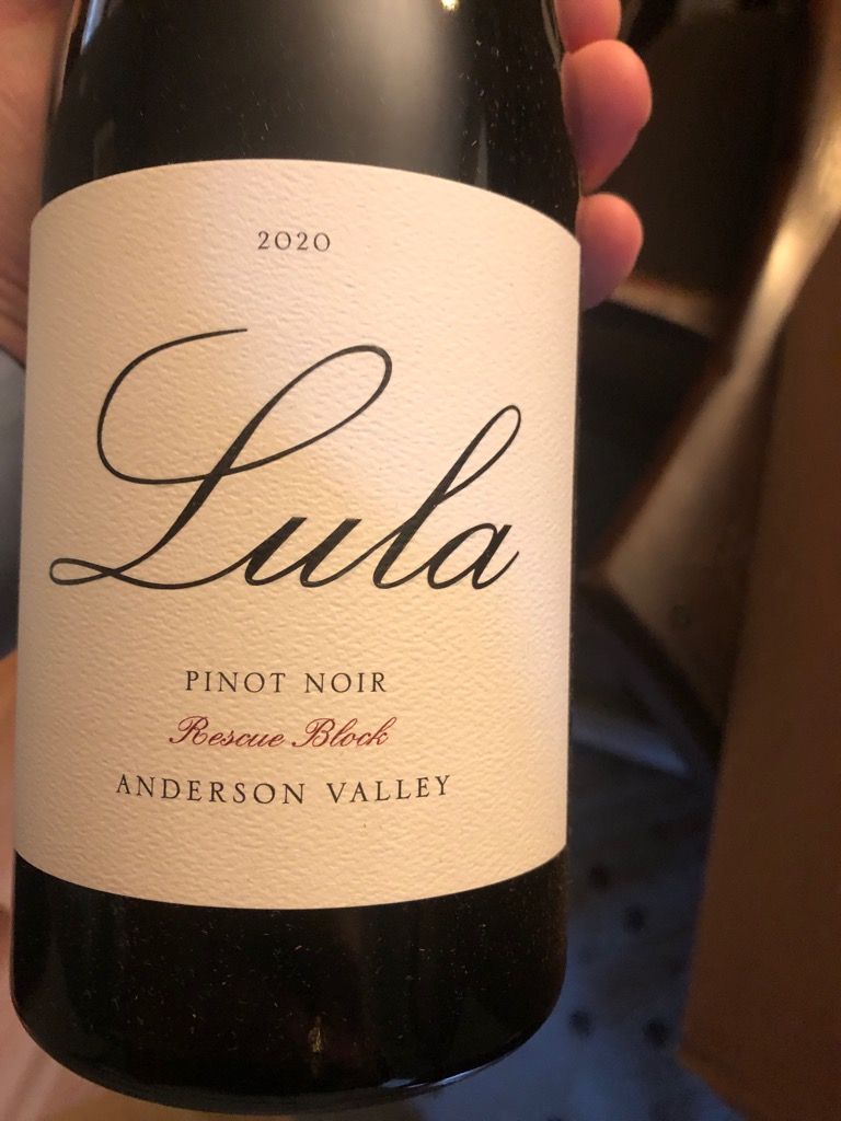 2020 Lula Pinot Noir Rescue Block, USA, California, North Coast ...