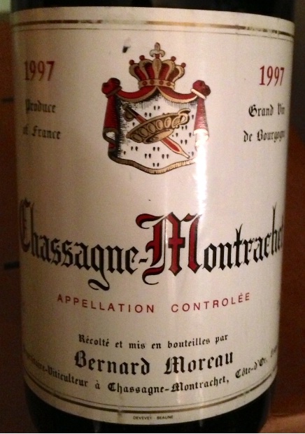 1991 Domaine Bernard Moreau et Fils Chassagne-Montrachet Rouge, France ...