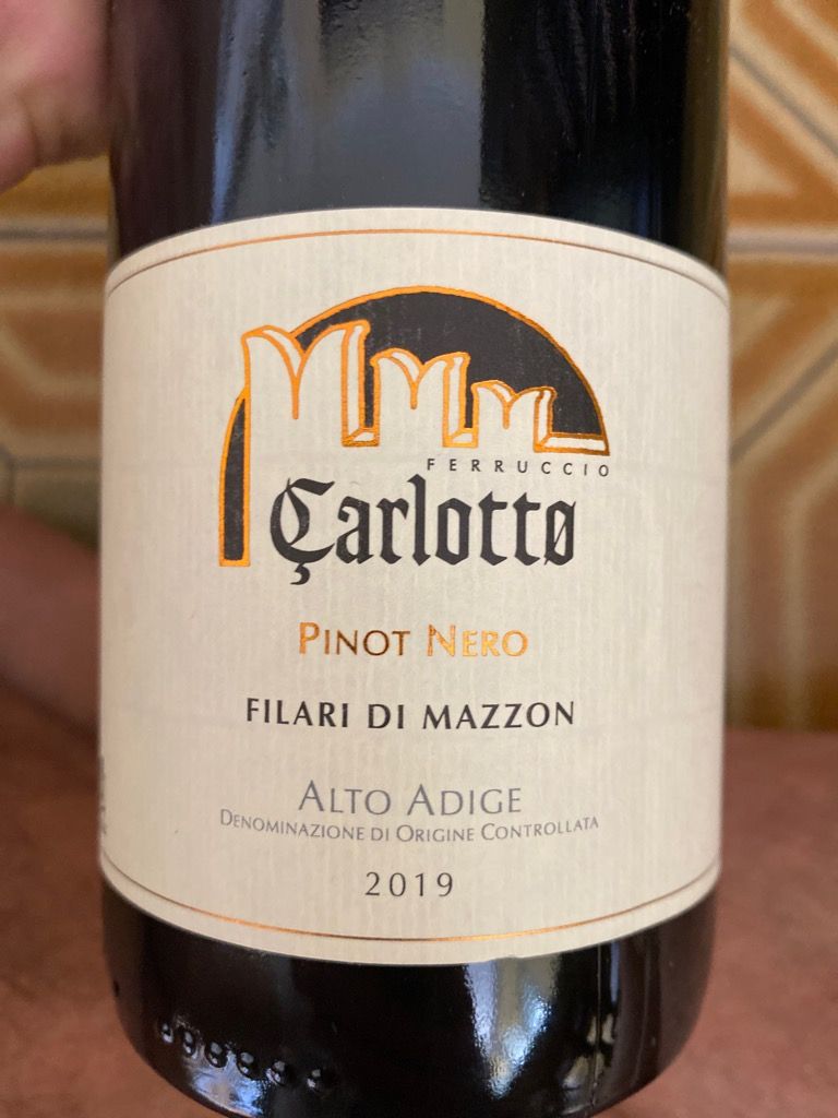 2019 Ferruccio Carlotto Pinot Nero Filari di Mazzòn, Italy, Trentino ...