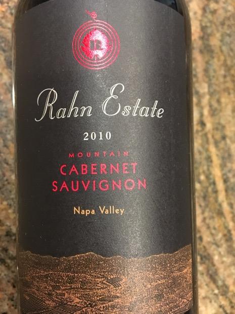 2010 Rahn Estate Cabernet Sauvignon, USA, California, Napa Valley ...