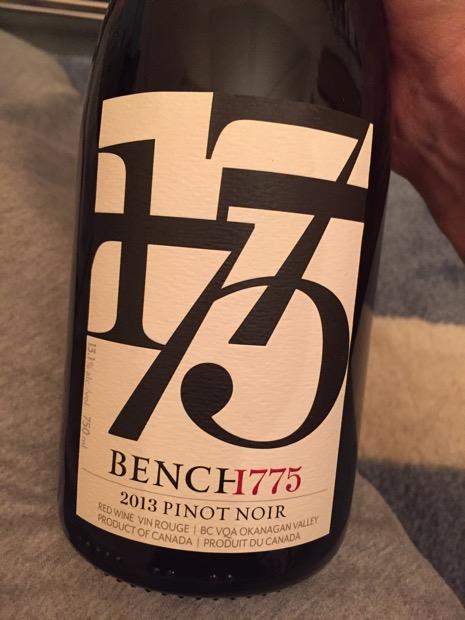 2014 Bench 1775 Pinot Noir, Canada, British Columbia, Okanagan Valley ...